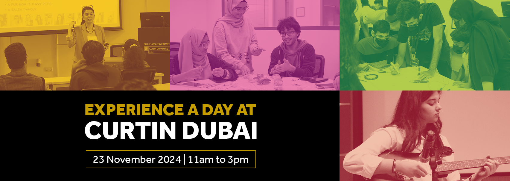 Attend our Open Days to experience Curtin University Dubai
